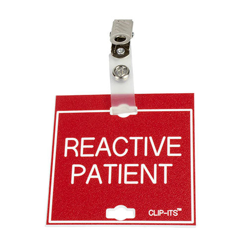 Veterinary Cage Cards - "Reactive Patient" Cage Tags/Kennel Tags