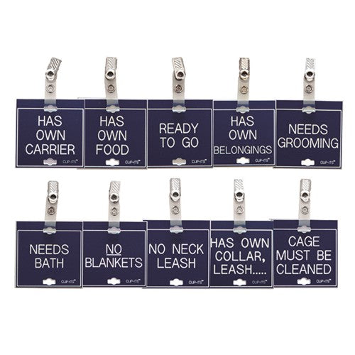 Veterinary Cage Cards - Variety Pack of 10 Cage Tags/Kennel Tags